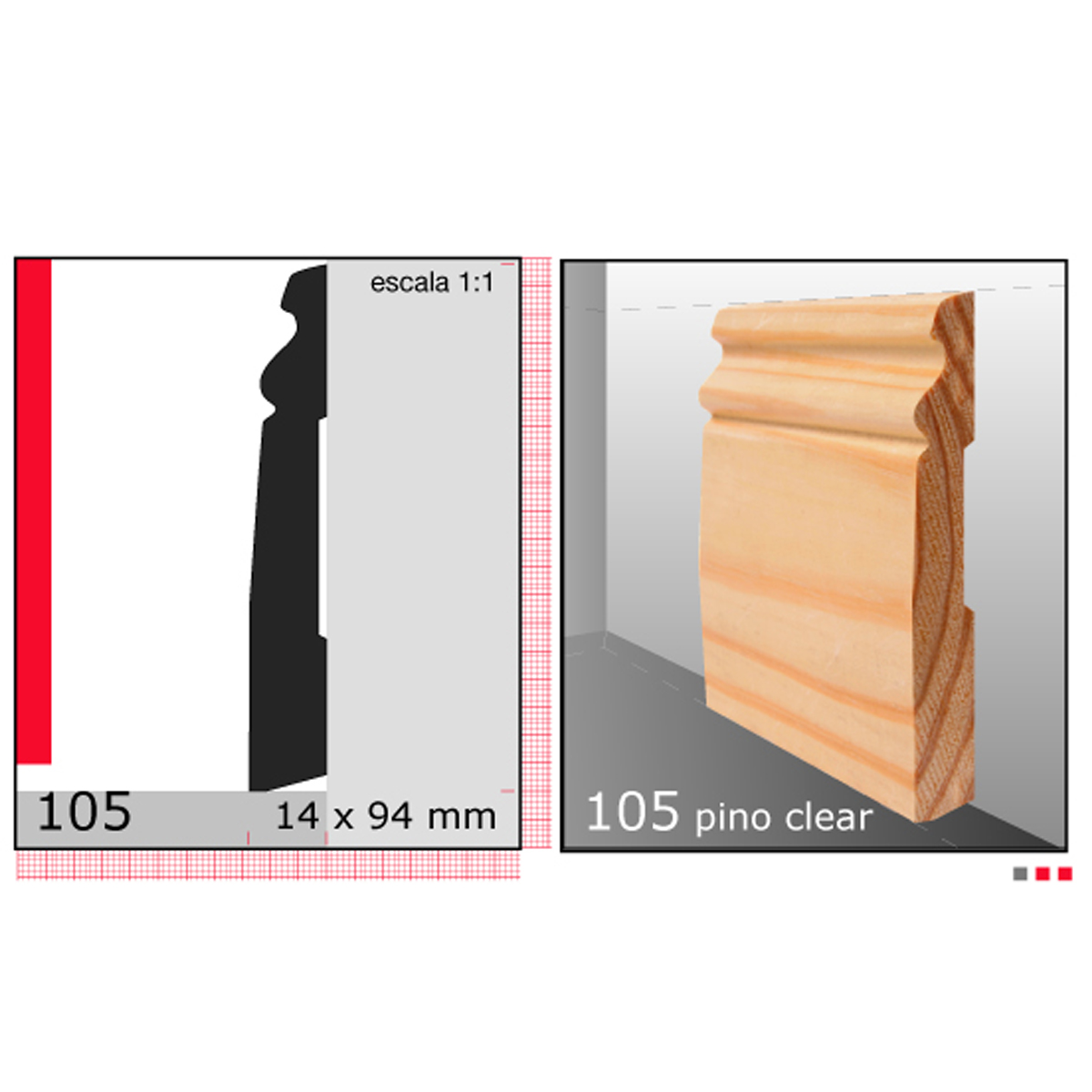 CLEAR ZOCAL MOLD 3/4" TIRA X4"N105 DECOF - La Viruta